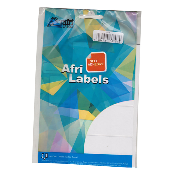 Afri Labels K38 White | Office Mart
