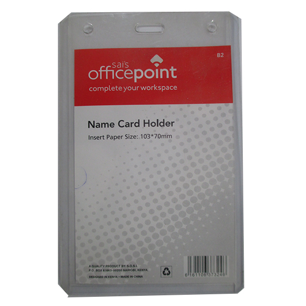 OfficePoint Name Badge Transparent B2 | Office Mart