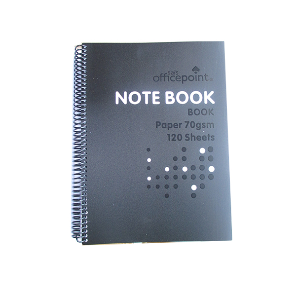 OfficePoint Spiral Notebook 70P2512 A5 Black | Office Mart