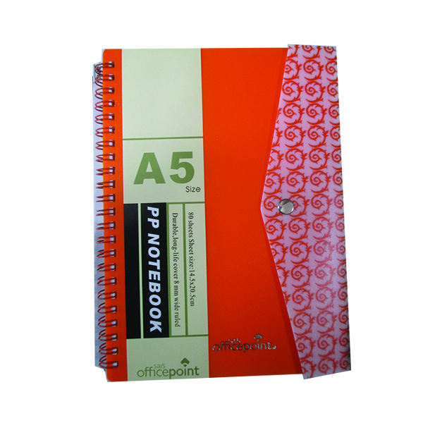 OfficePoint Waves Notebook 84P2509 A5 - Orange | Office Mart