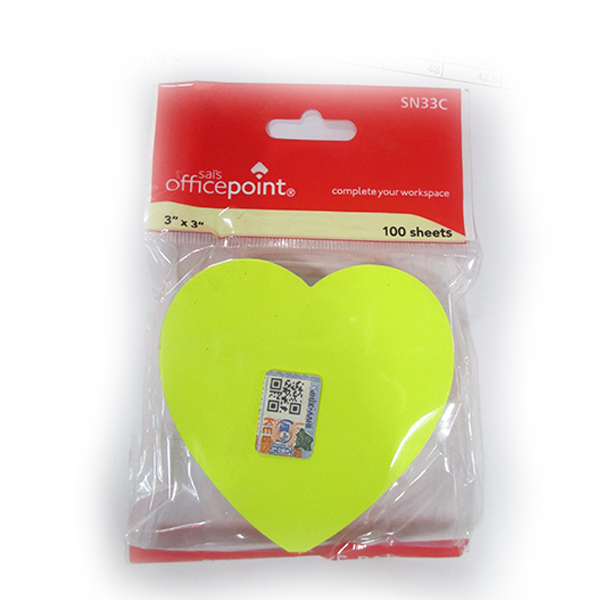OfficePoint Sticky Notes Heart SN33C 5 Coloured | Office Mart