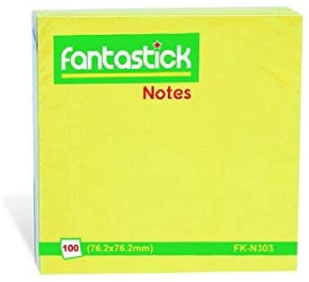 Fantastick Sticky Notes 3X3 FK-N303 Yellow | Office Mart