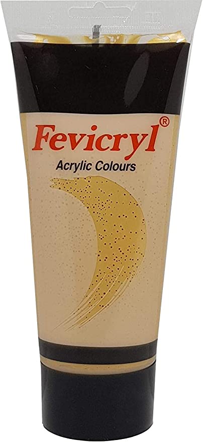 Fevicryl Acrylic Paint Gold 200ml - Metallic Brilliance for Artistic ...