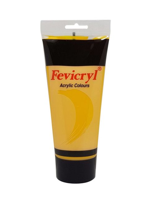 Fevicryl Acrylic Paint Yellow Ochre 200ml - Earthy Yellow for Artistic Versatility | Office Mart