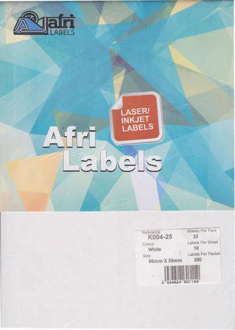 AFRI LABELS K004-25 | Office Mart