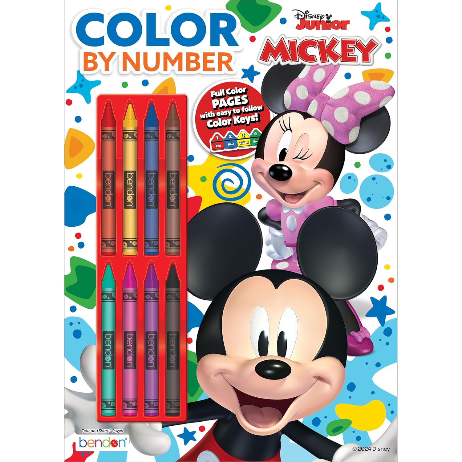 DISNEY JUNIOR MICKEY COLOUR BY NUMBER | Office Mart