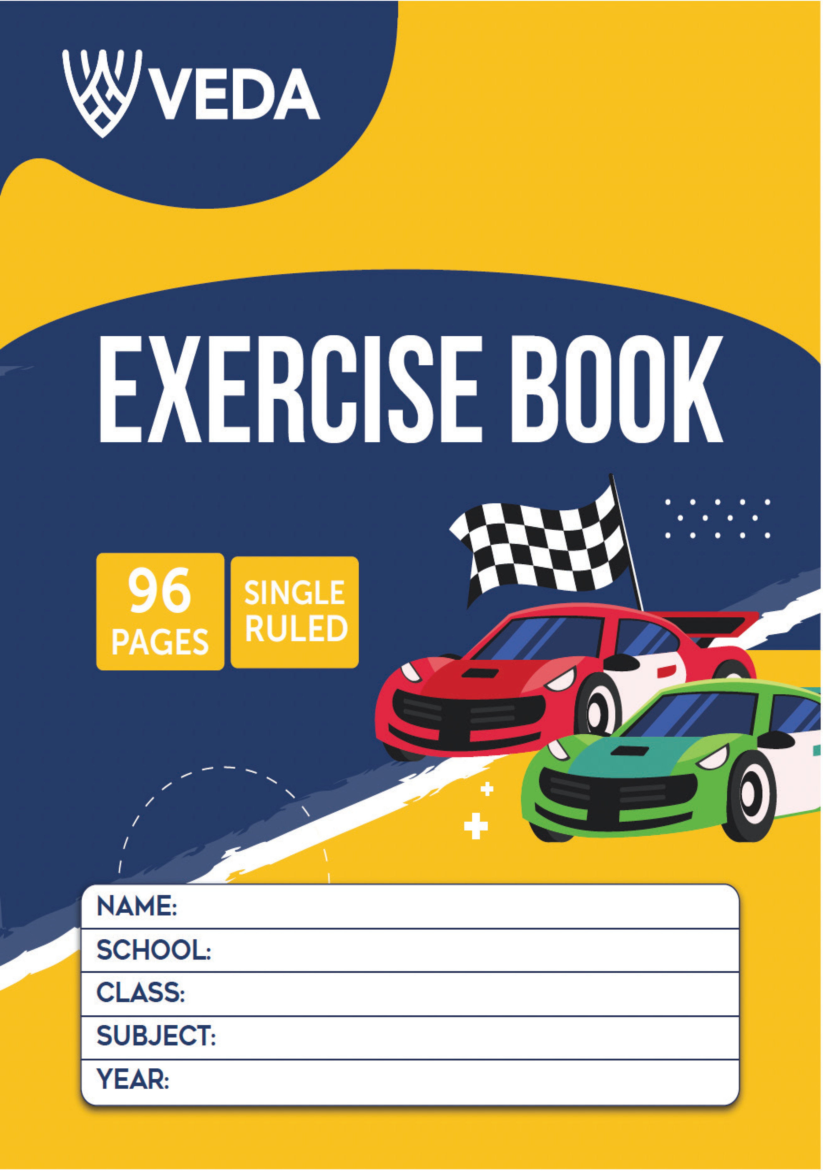 Veda A4 96-Page Single Ruled Exercise Book | Writing Notebook | Office Mart