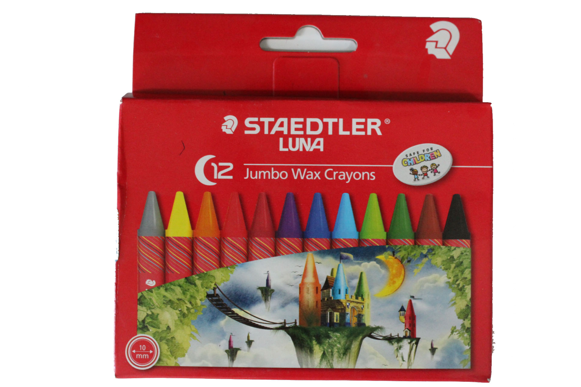Luna Jumbo Wax Crayon 12 Colours ST-2210-LC12 | Office Mart