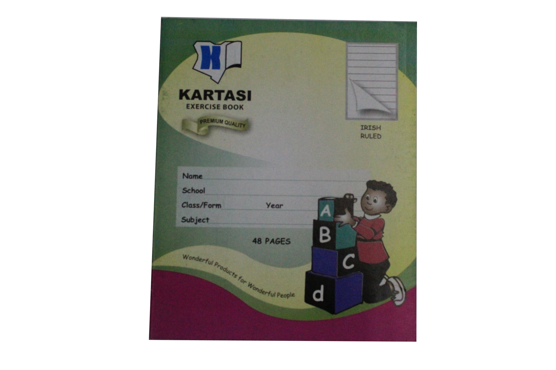 KARTASI EXERCISE BOOK 48PG IRISH | Office Mart