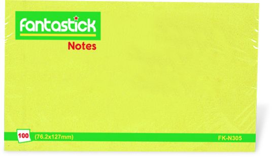 Fantastick Sticky Notes Fluorescent 3X5 FK-N305-GNF | Office Mart