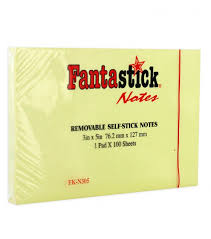 Fantastick Stick Notes Fluorescent 3X5 FK-N305 Yellow | Office Mart