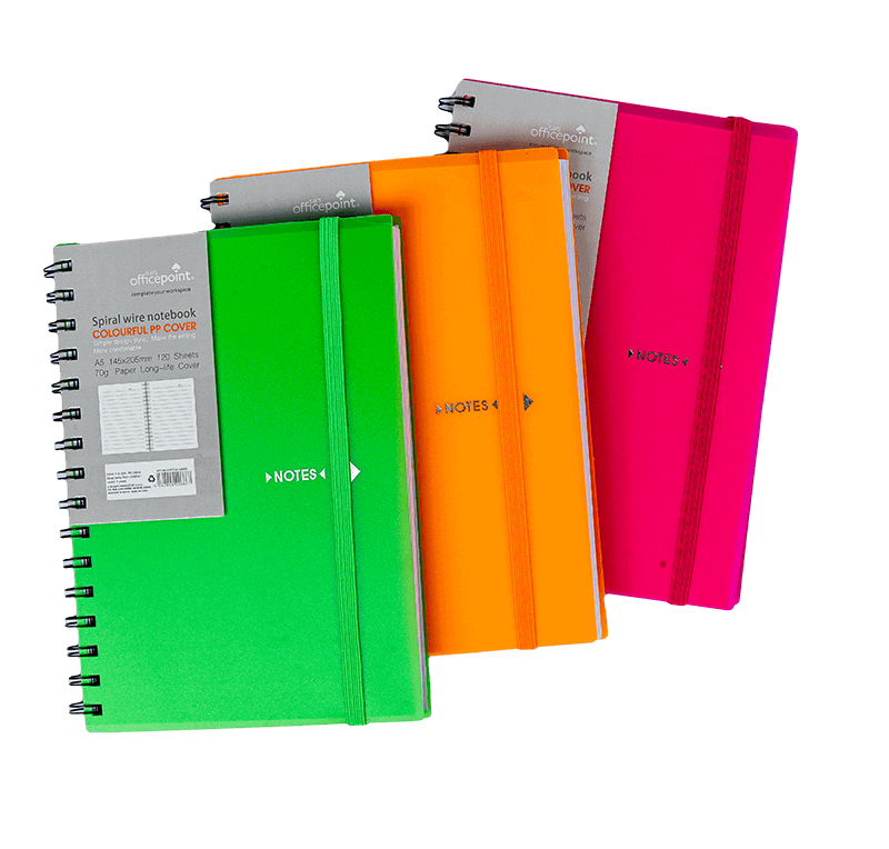 Officepoint Fluorescent Notebook 52P2520 A5 Pink | Office Mart