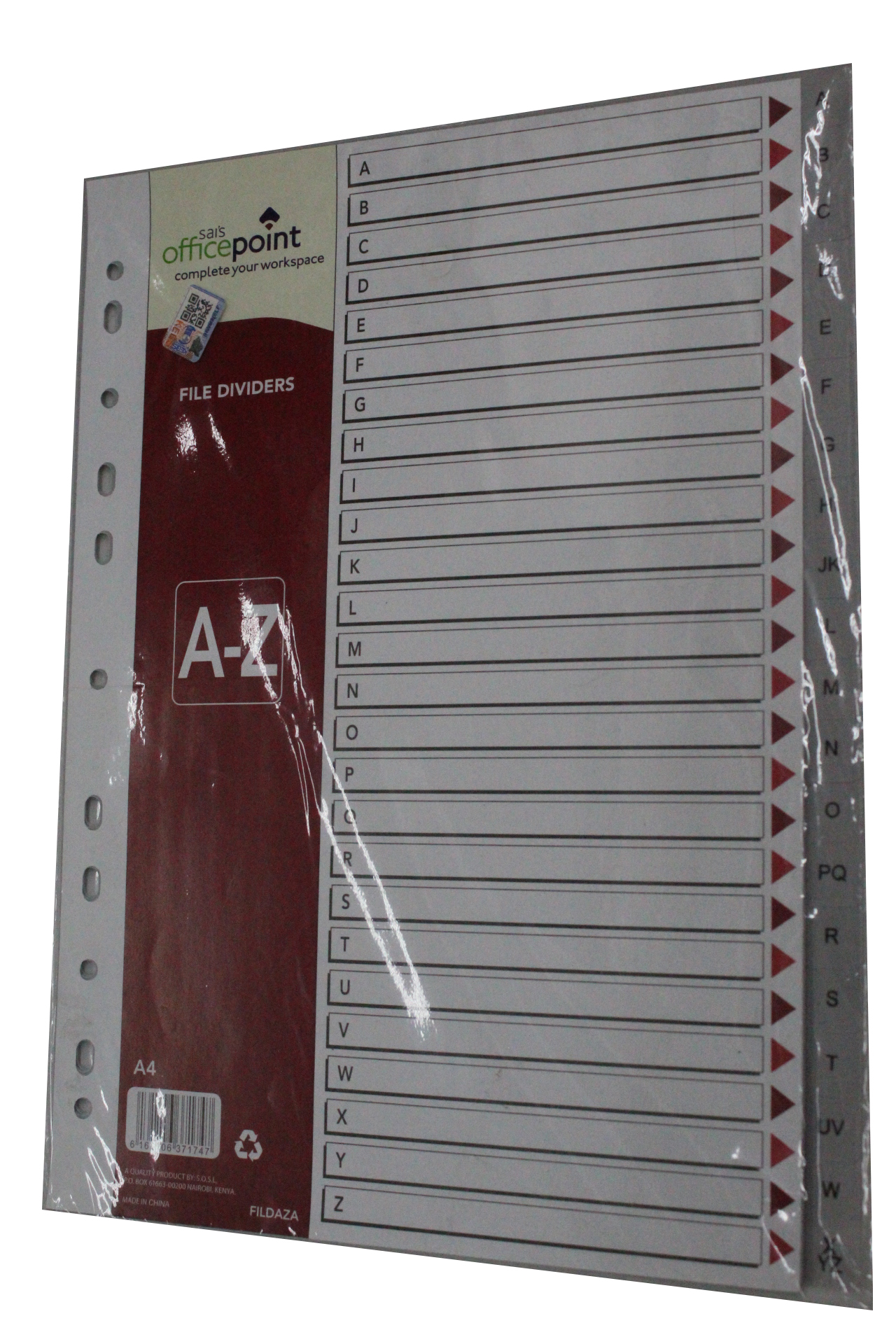 OfficePoint Heavy duty Divider A-Z PVC 0.30MM 20 sheets | Office Mart
