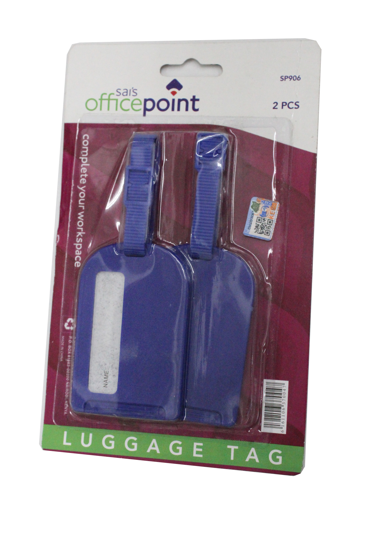 OfficePoint Luggage Tag 21 13CM Blue | Office Mart
